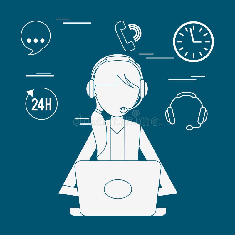 Call center design stock illustration. Illustration of information ...