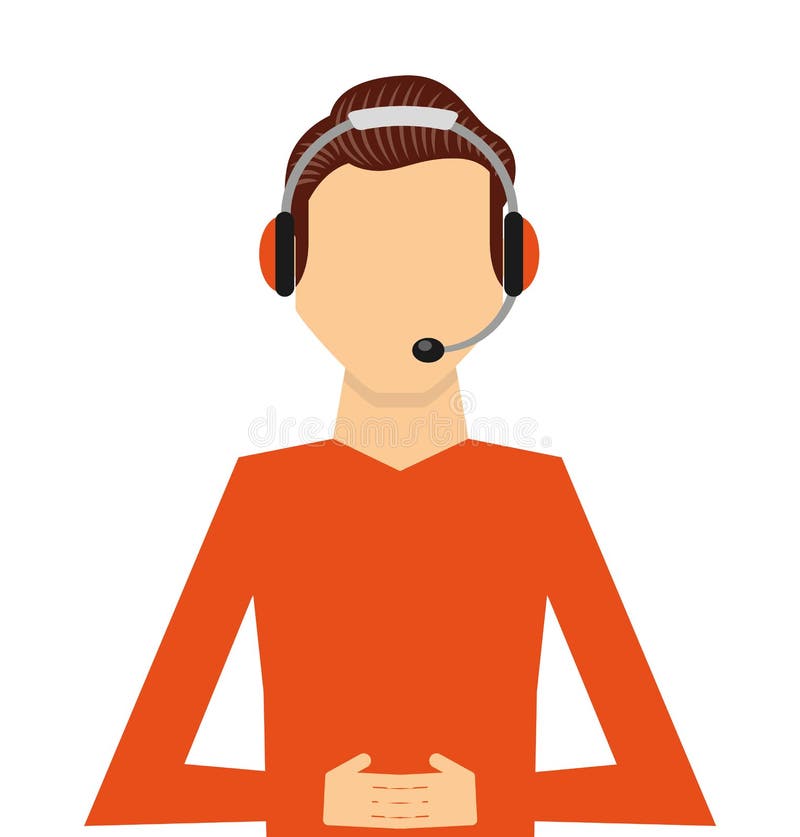 Call Center Employee Isolated Icon Design Stock Illustration ...