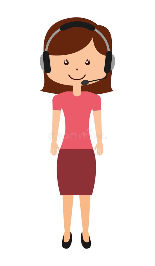 Call Center Employee Isolated Icon Design Stock Illustration ...