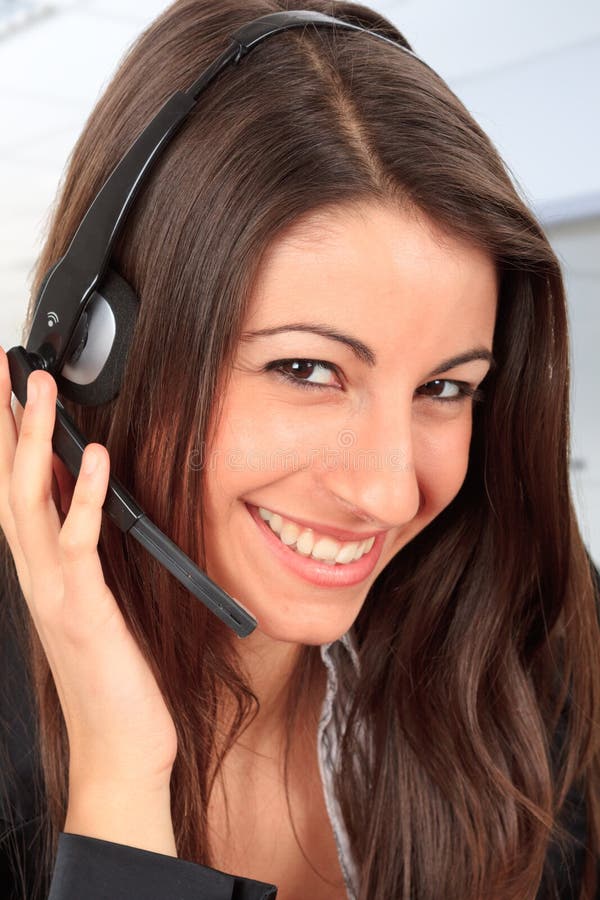 Call Center Female Operator Stock Image - Image of people, beautiful ...