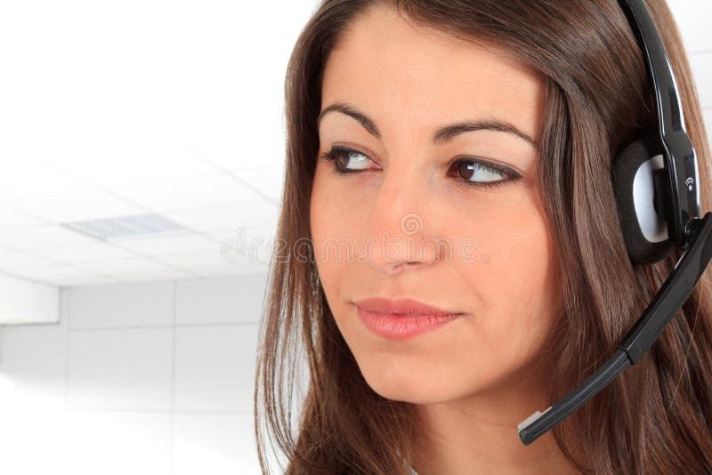 Call Center Female Operator Stock Photo - Image of call, female: 18384584