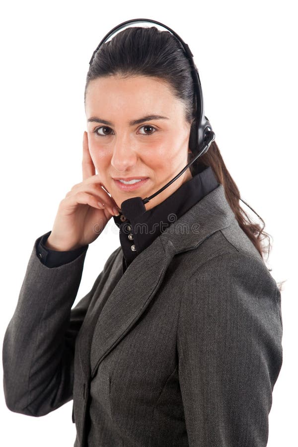 Call Center Female Operator Stock Photo - Image of contact, friendly ...