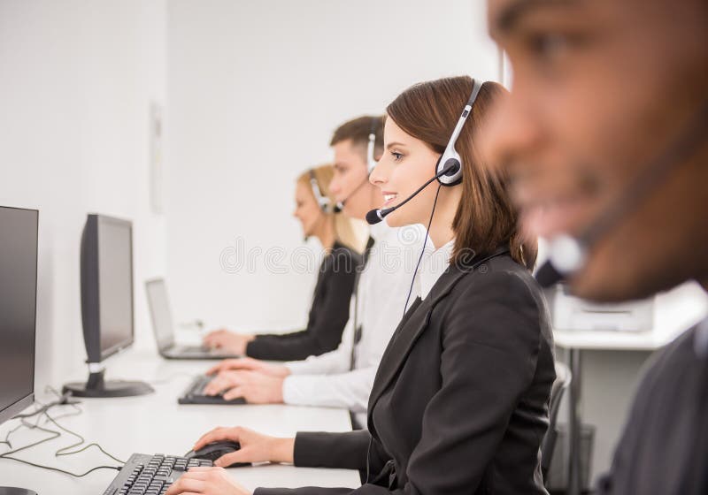 Empty Call Center stock photo. Image of computers, telemarketing - 32120890