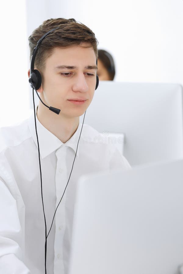 Business Customer Service Guy Ready To Work Stock Image - Image of ...