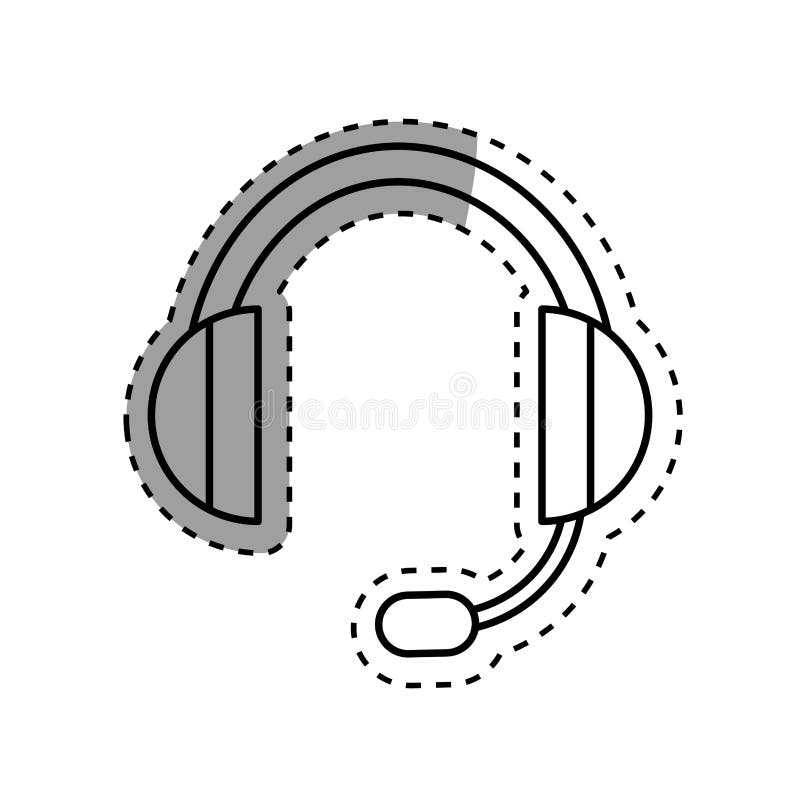 Call center headset device stock illustration. Illustration of ...