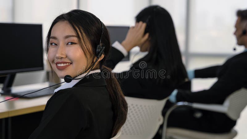 Call Center And Help Desk Support Agent In Operation At Online Customer ...