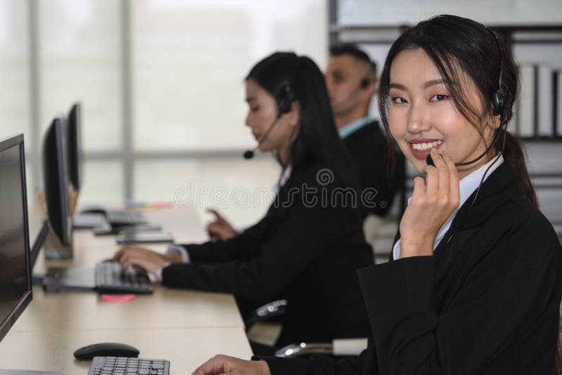 Call Center and Help Desk Support Agent in Operation at Online Customer ...