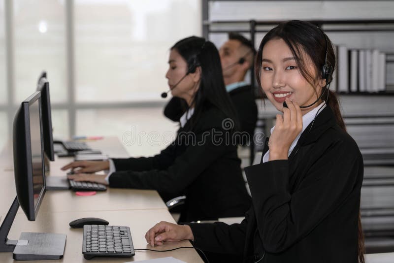 Call Center and Help Desk Support Agent in Operation at Online Customer ...