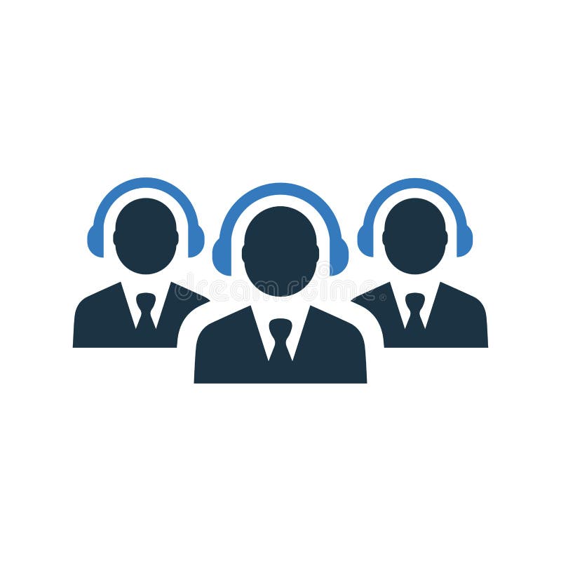 Call Center, Customer Support Icon Stock Illustration - Illustration of ...