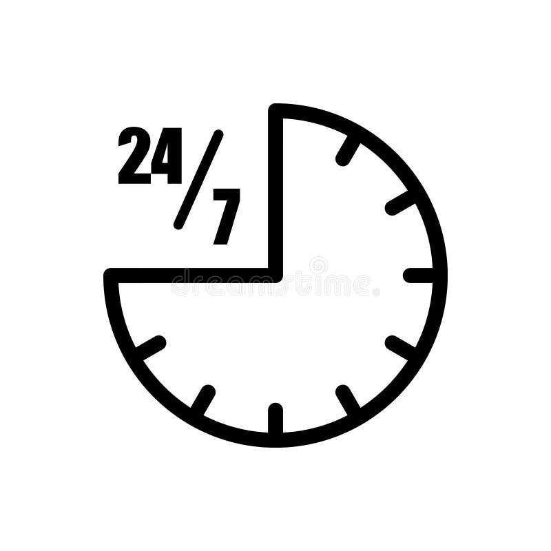 Call Center 24 Hours Icon, Operator Customer Support Symbol, Help ...