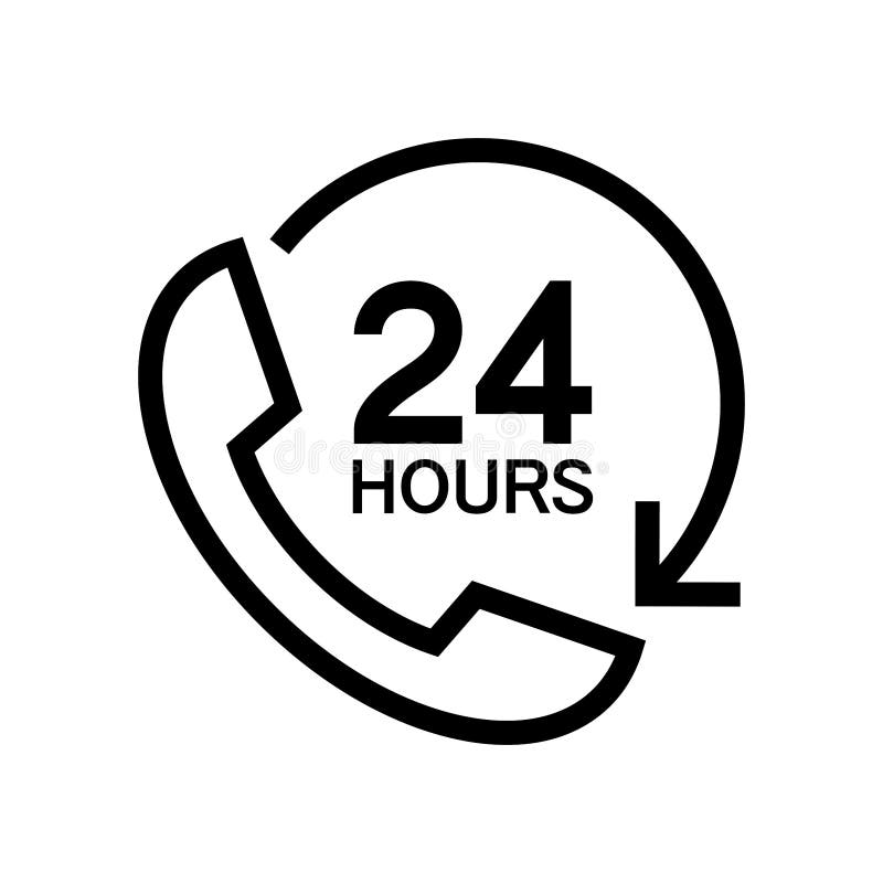 Call Center 24 Hours Icon, Operator Customer Support Symbol, Help ...