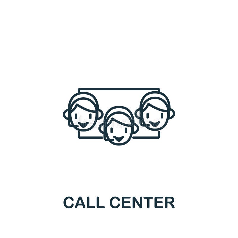 Call Center Icon from Customer Service Collection. Simple Line Element ...