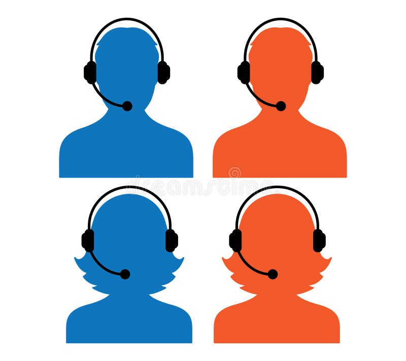 Call Center Icon Set stock illustration. Illustration of digital - 81268778
