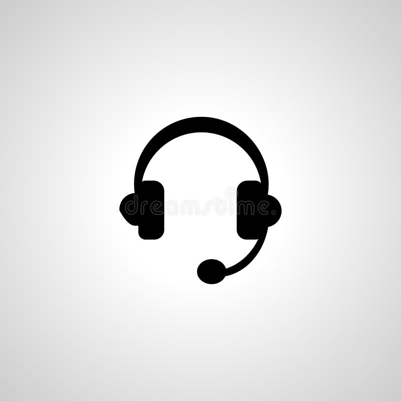 Call Center Isolated Icon. Headphones Design Element Stock Vector ...