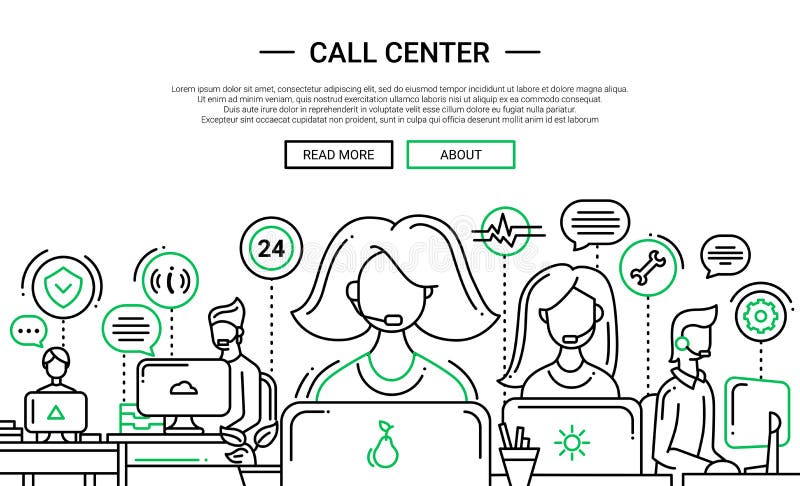 Line Call Center Team Stock Illustrations – 1,569 Line Call Center Team ...