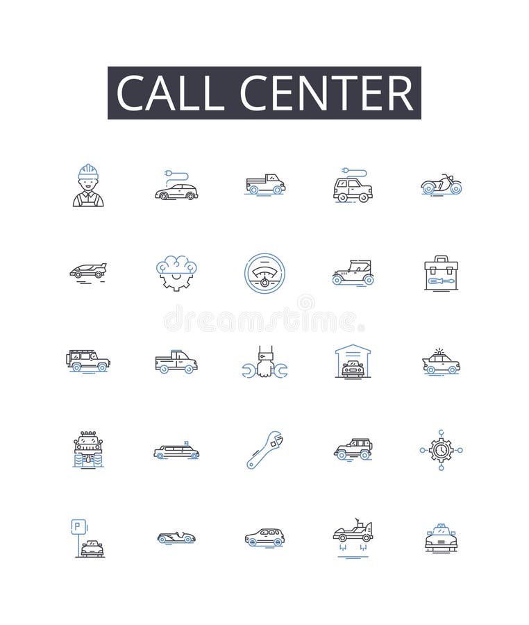 Call Center Line Icons Collection. Plot, Character, Theme, Conflict ...