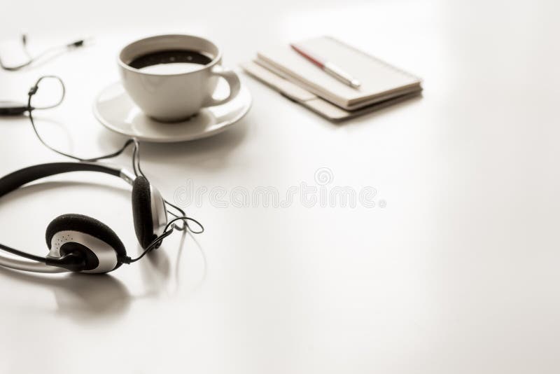 Call Center Manager Desktop Mock Up White Background Stock Image ...