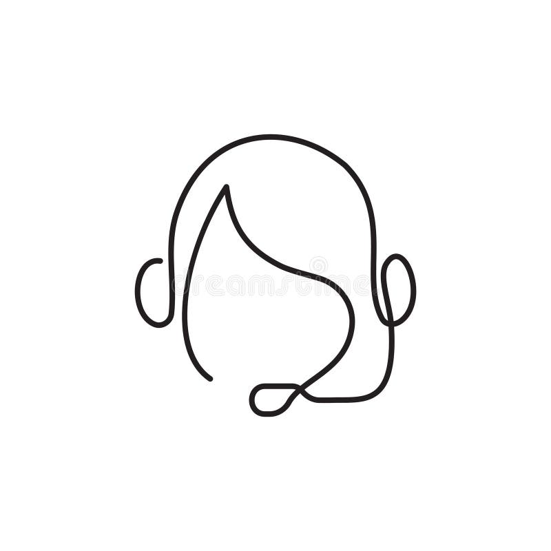 Call Center One Line Icon. Simple One Line Vector Icon Stock ...