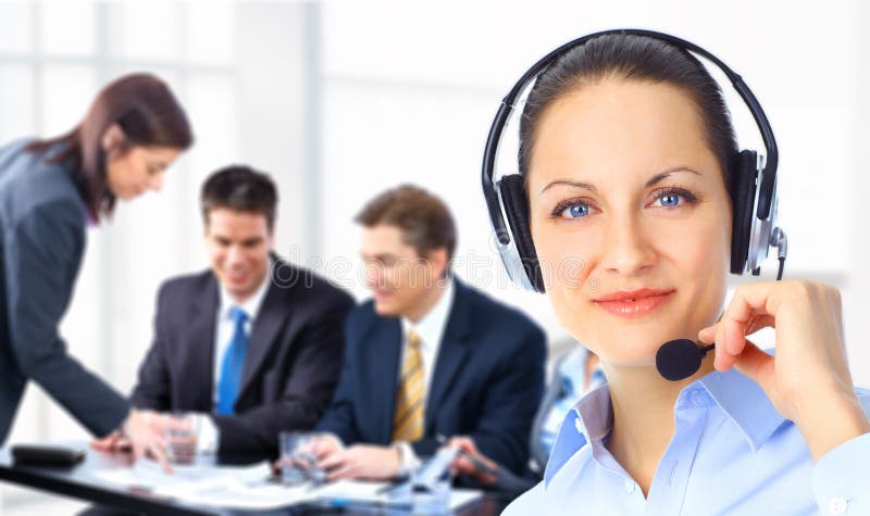 Call Center Operator stock photo. Image of service, closeup - 18332568