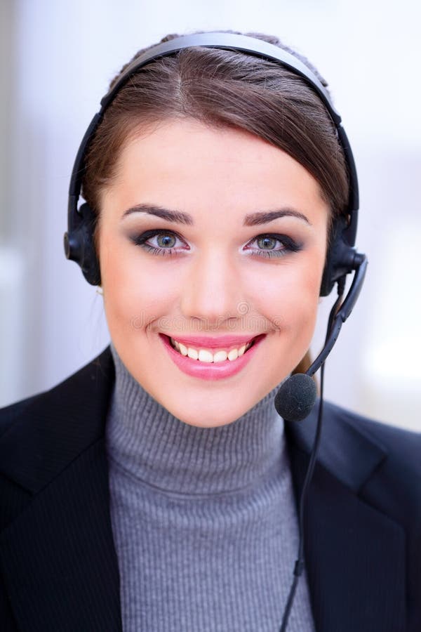Call center operator stock photo. Image of happy, closeup - 19080752