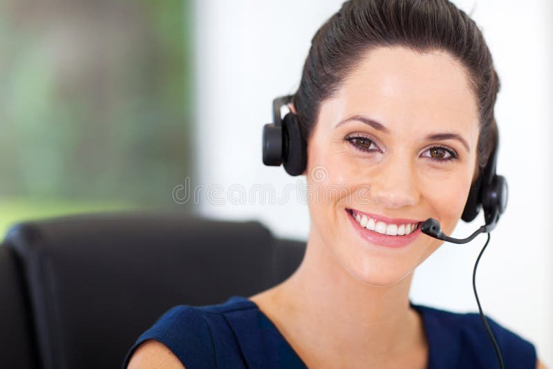 Call center operator stock photo. Image of lovely, closeup - 28455390