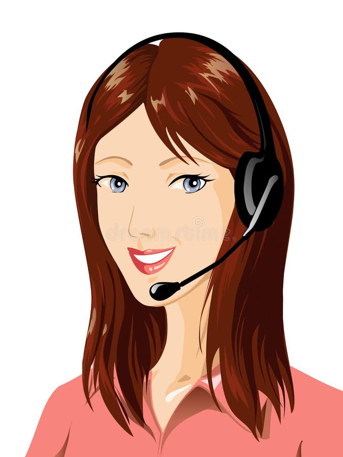 Smiling Receptionist Girl stock vector. Illustration of sales - 28847483