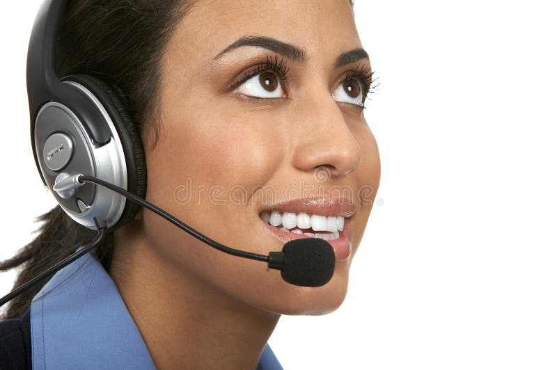 Female Call Center Operator Stock Image - Image of communication ...