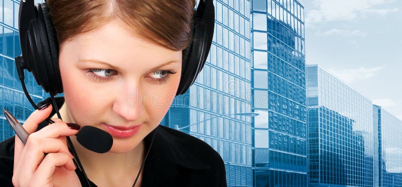 Call Center Operator stock photo. Image of helpdesk, businesswoman ...