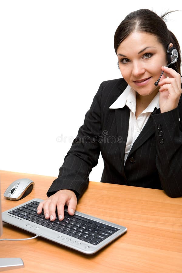Call center operator stock photo. Image of businesswoman - 6114950