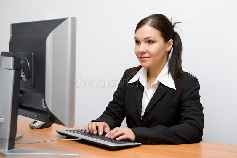 Call center operator stock image. Image of businesswoman - 6373021