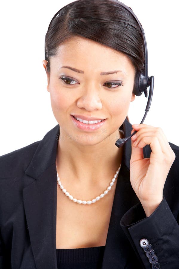 Receptionist at Call Center Stock Image - Image of body, identity: 3293223