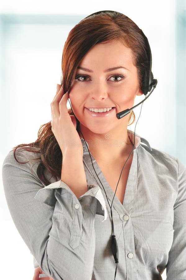 Call Center Operator. Customer Support Stock Image - Image of screen ...