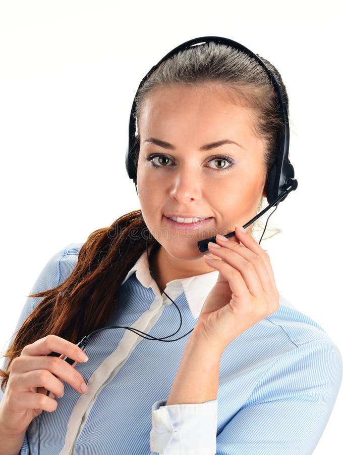 Call Center Operator. Customer Support Stock Photo - Image of female ...