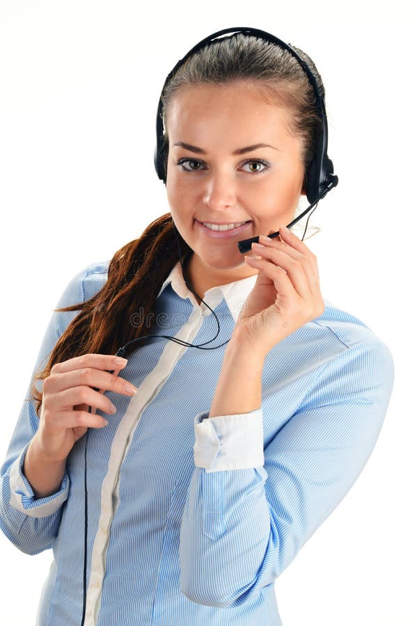 Call Center Operator. Customer Support Stock Image - Image of desk ...