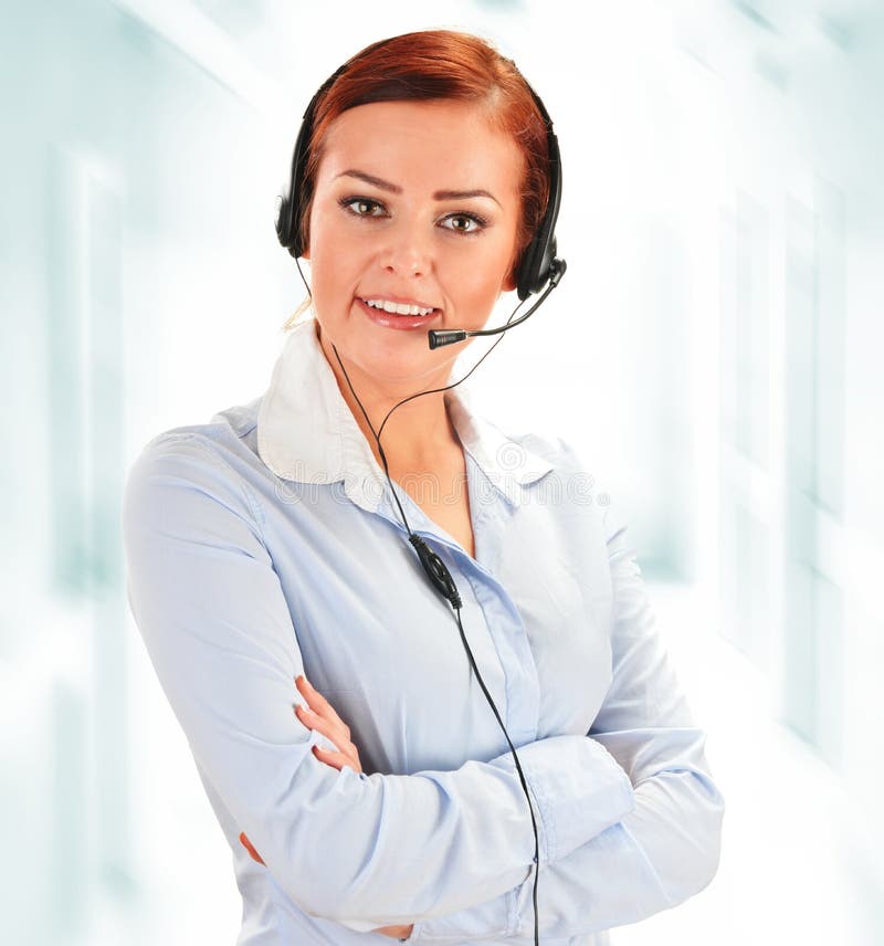 Call Center Operator. Customer Support Stock Photo - Image of ...
