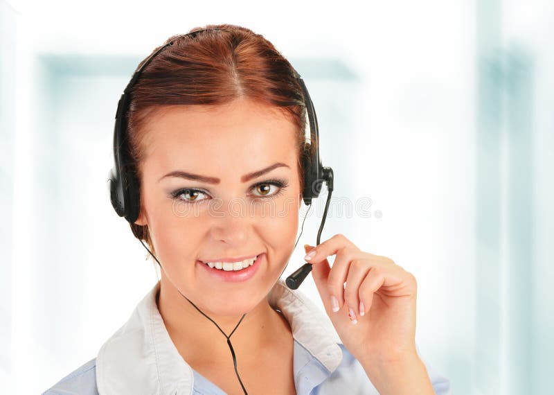 Call Center Operator. Customer Support Stock Image - Image of office ...