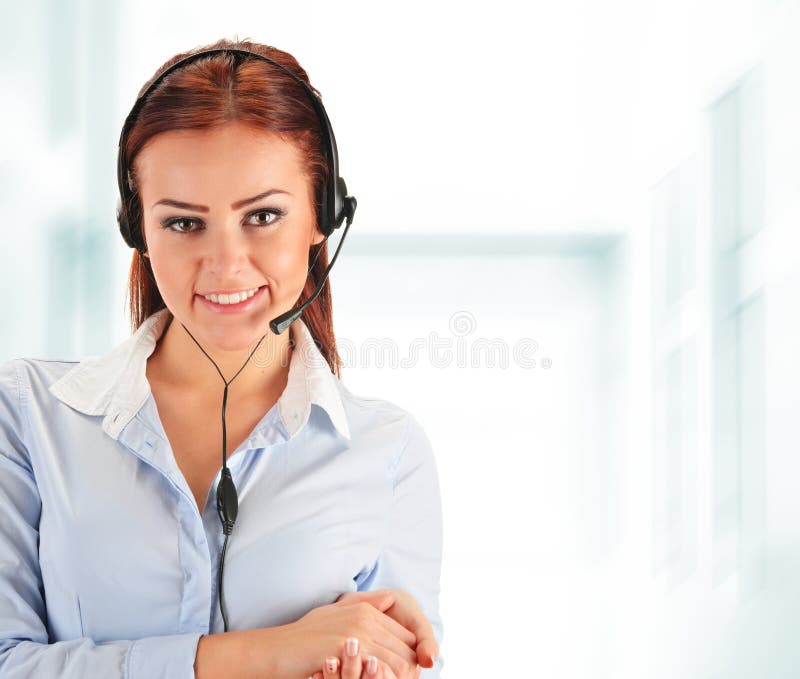 Call Center Operator. Customer Support Stock Image - Image of headset ...