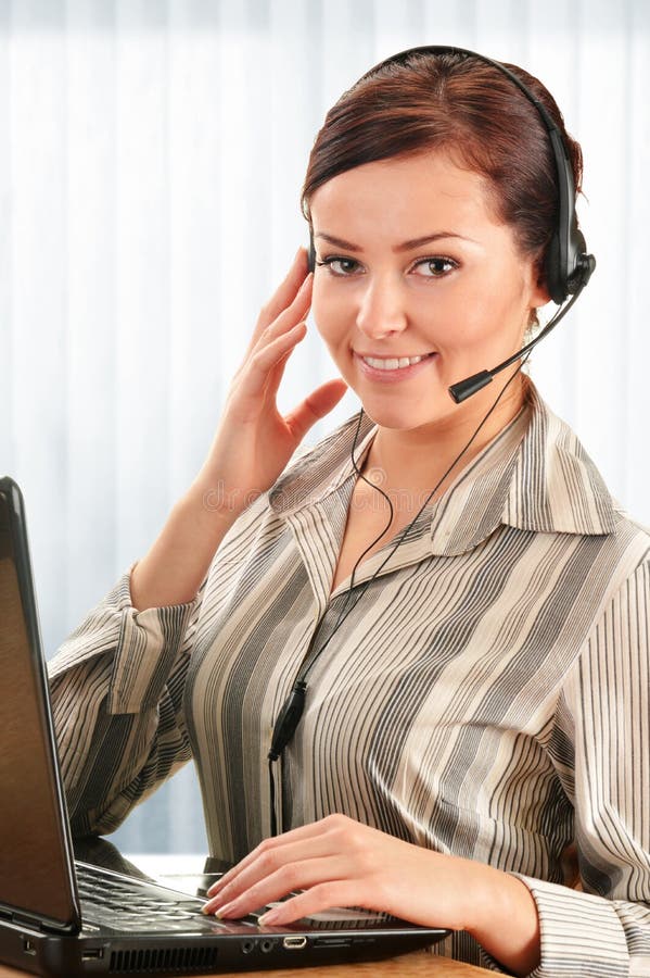 Call Center Operator. Customer Support Stock Photo - Image of help ...
