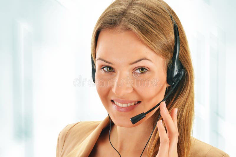 Call Center Operator. Customer Support Stock Photo - Image of phone ...