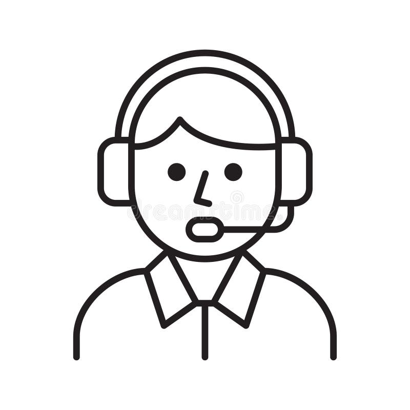 Customer Agent Icon Sketch Stock Illustrations – 230 Customer Agent ...