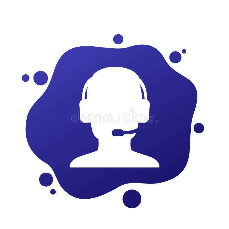 Call Center Operator Icon, Vector Stock Vector - Illustration of ...
