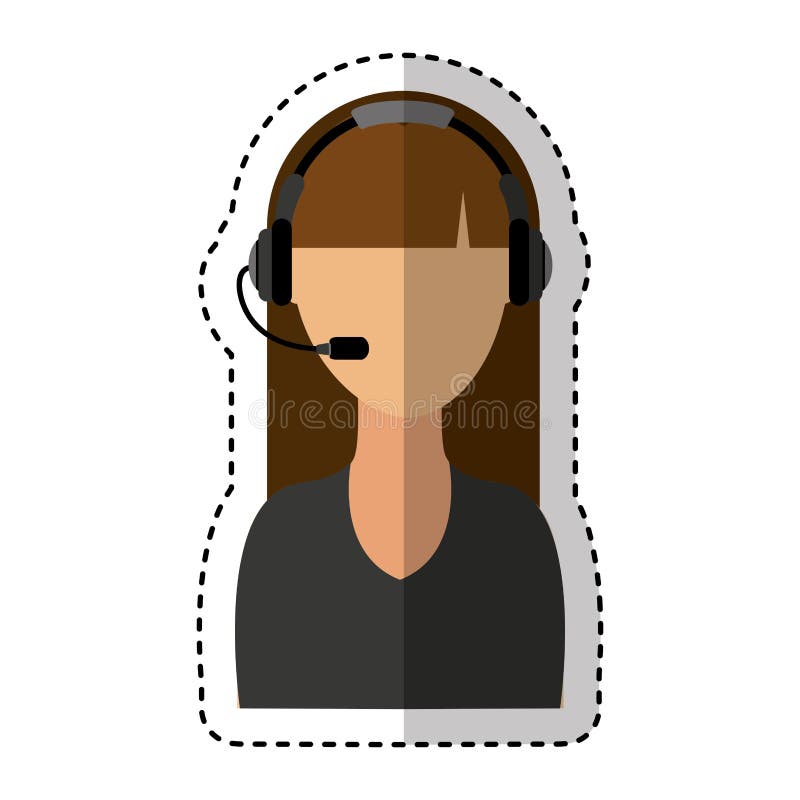Call center operator icon stock vector. Illustration of tech - 86706242