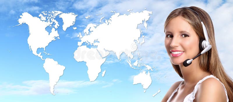 Call Center Operator International Contact Stock Photo - Image of ...