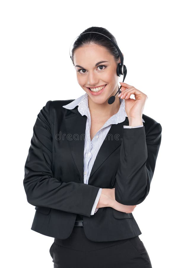 Call Center Operator with Phone Headset. Stock Photo - Image of ...