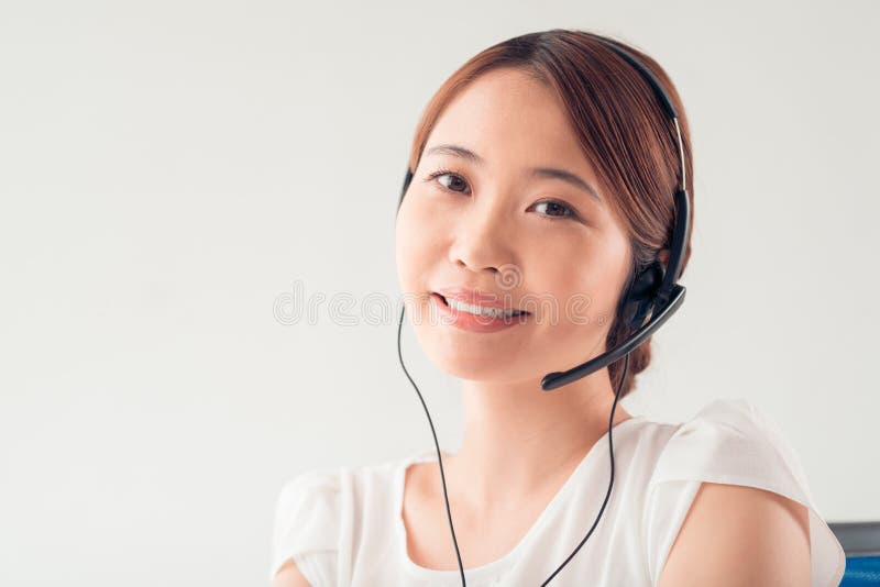 Call center operator stock image. Image of business - 116322763