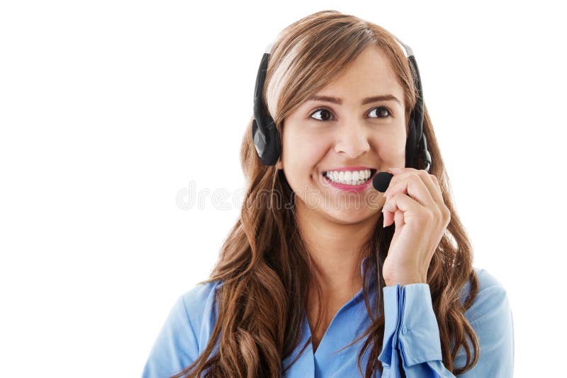 Call center operator stock photo. Image of person, horizontal - 40205696