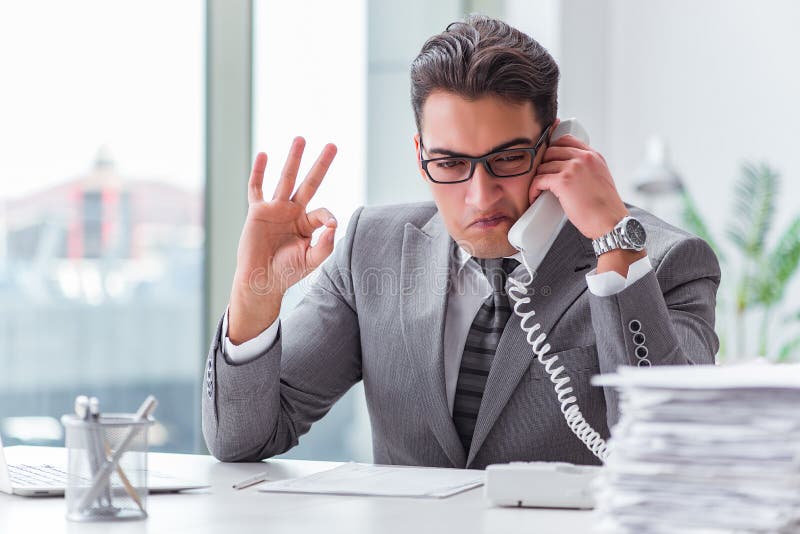 The Call Center Operator Talking on the Phone Stock Photo - Image of ...
