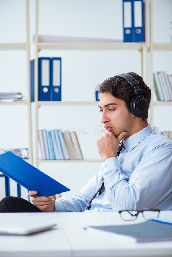 The Call Center Operator Talking To Customer on Live Call Stock Photo ...