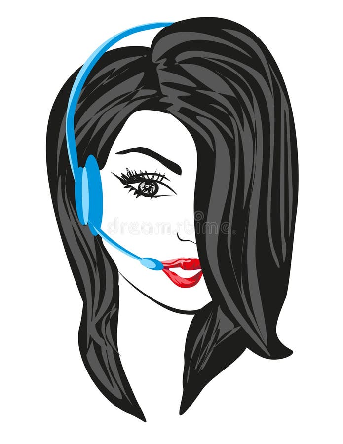 Call center operator stock vector. Illustration of service - 107834501