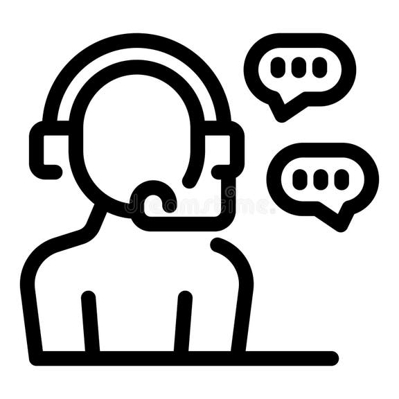 Call Center Operator Wearing Headset and Speaking with Customer Service ...